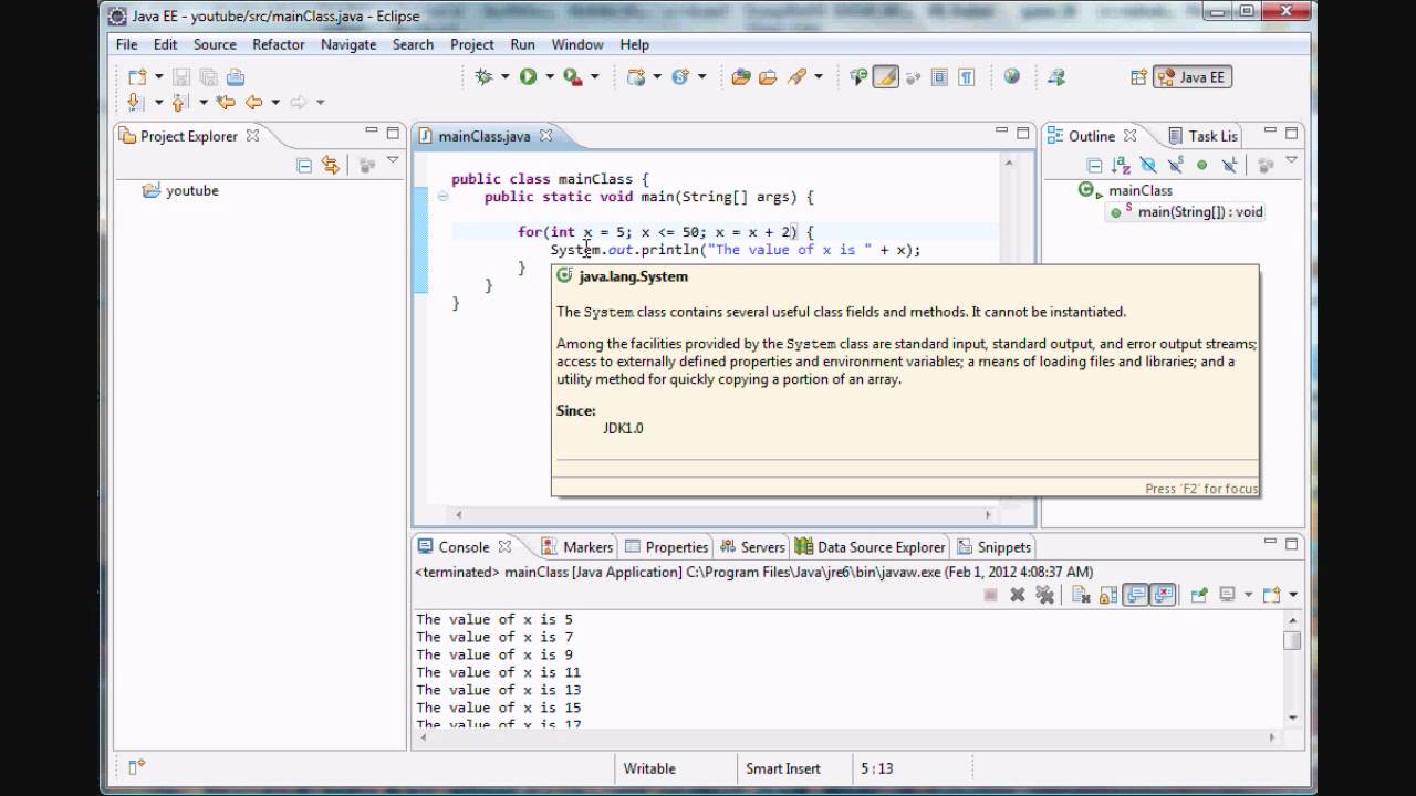 Java Programming 8 For Loops Youtube