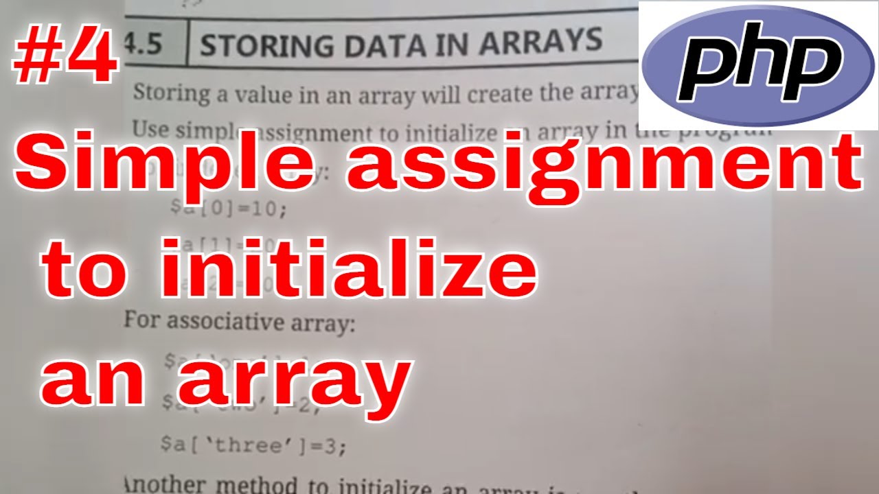 How To Initialize An Array Arrays In Php Php Youtube