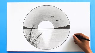Simple Landscape Drawing Easy Scenery Drawing Tutorial Videos For Kids