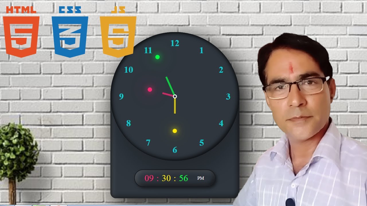 Amazing Digital And Analog Clock Using Html Css And Javascript Project