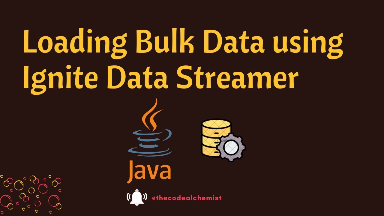 Apache Ignite Data Stream Bulk Data Load Youtube