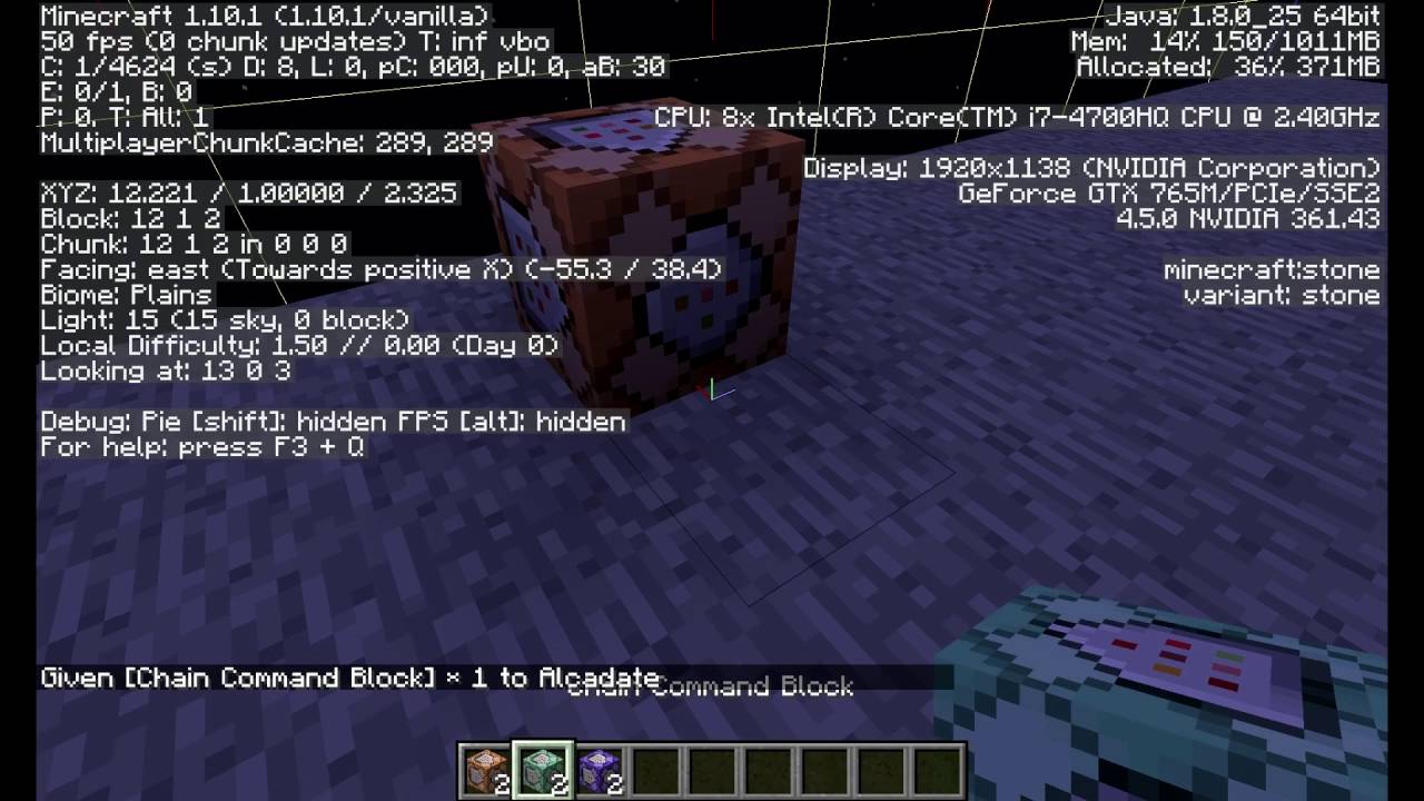 Minecraft 1 10 World Spawn And Command Blocks Youtube