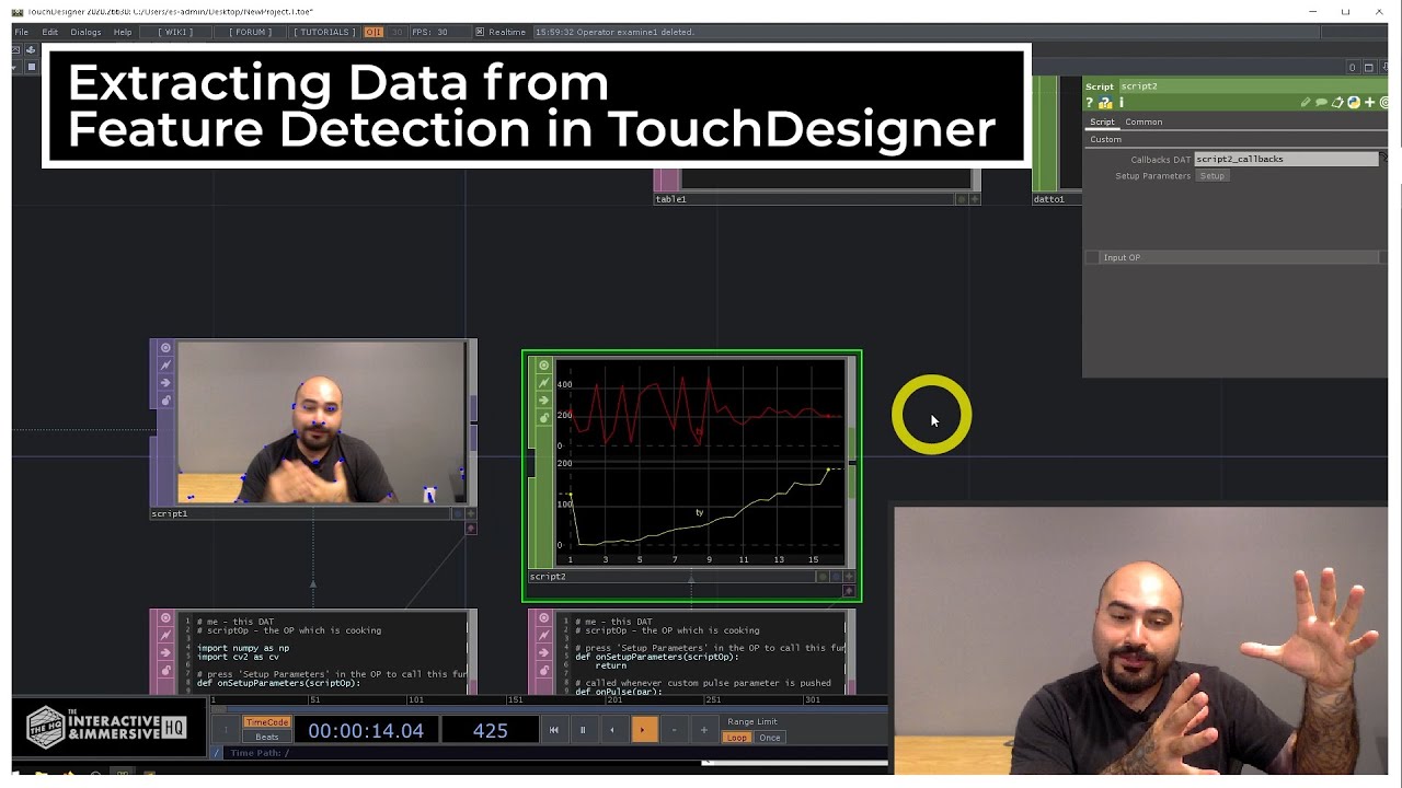 Extracting Data From Featuring Tracking In Touchdesigner