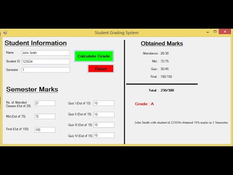 Simple Student Grading System In C Youtube