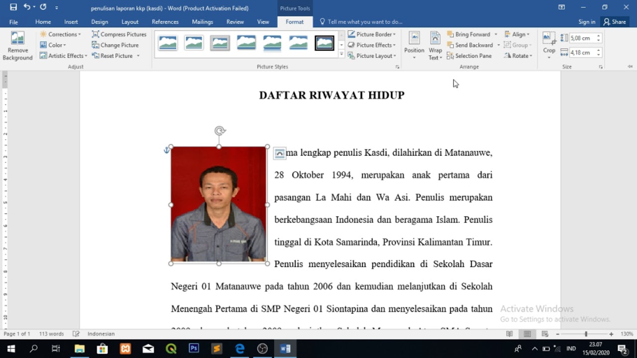 Contoh Biografi Penulis Buku