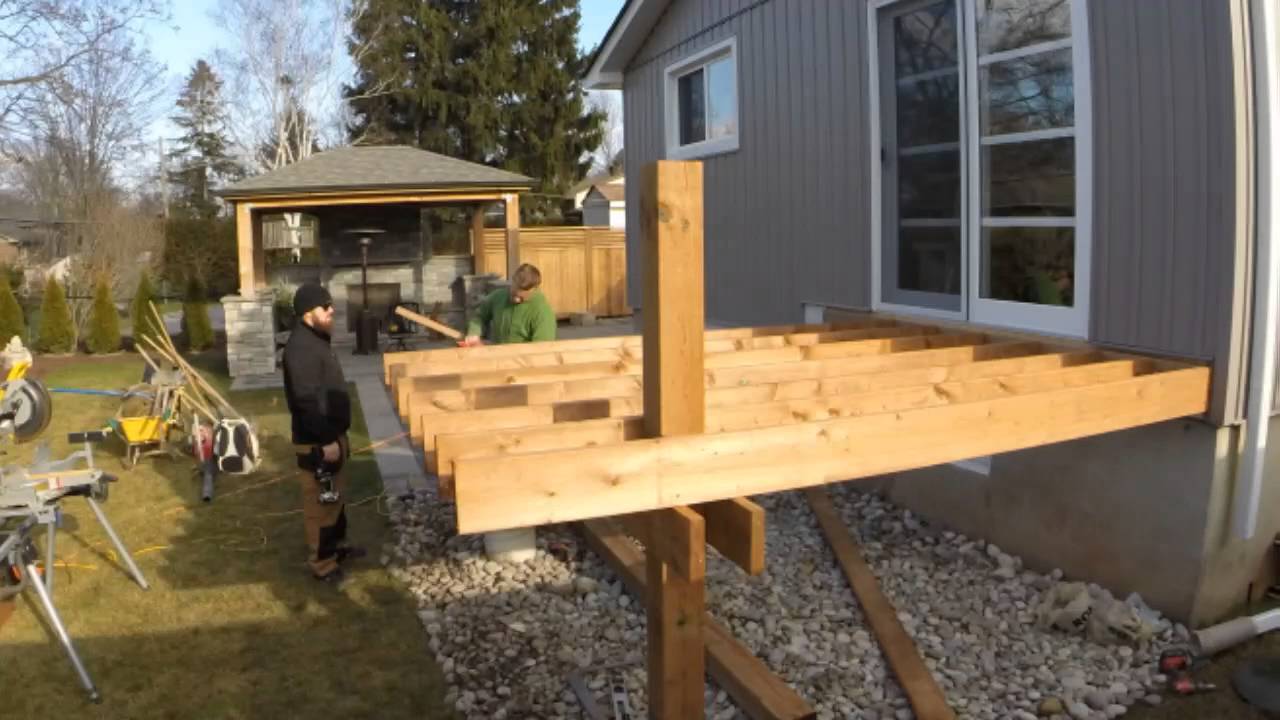 Time Lapse Deck Installation Day 1 Youtube