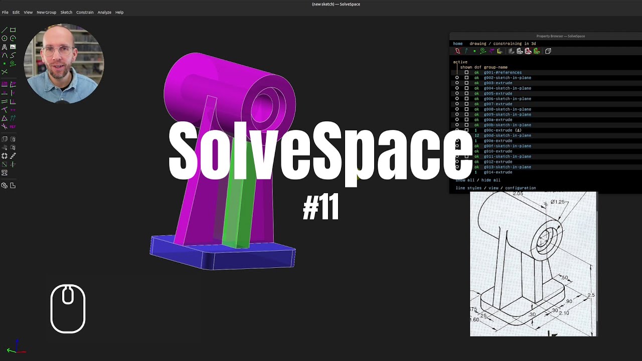 Solvespace Cad Challenge 11 Youtube