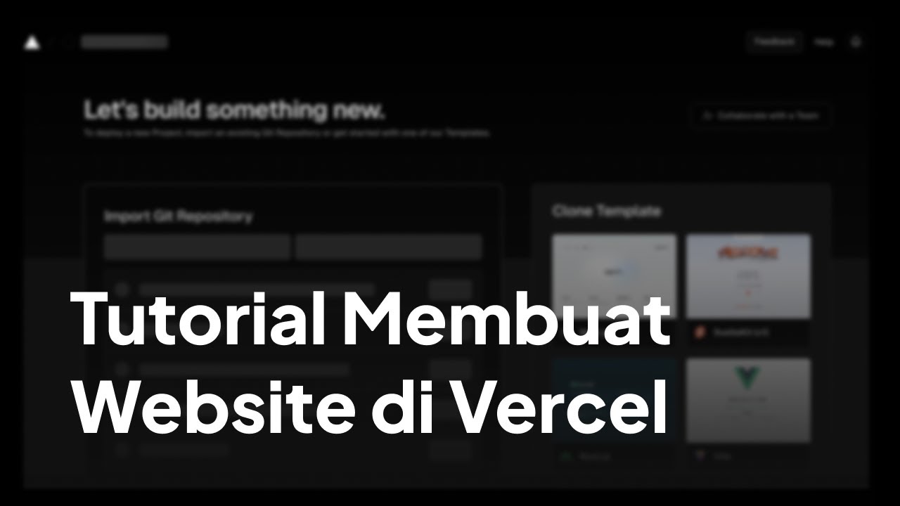 Tutorial Membuat Website Di Vercel Youtube
