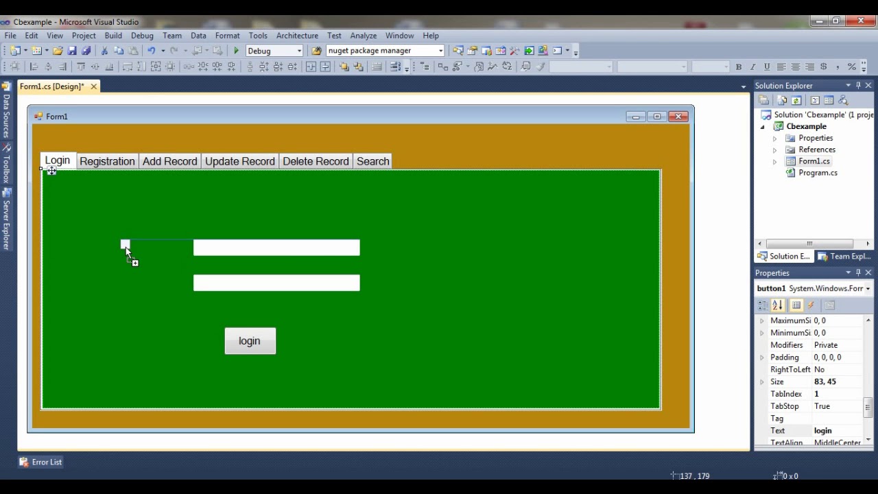 Tabcontrol In Vb Net Youtube