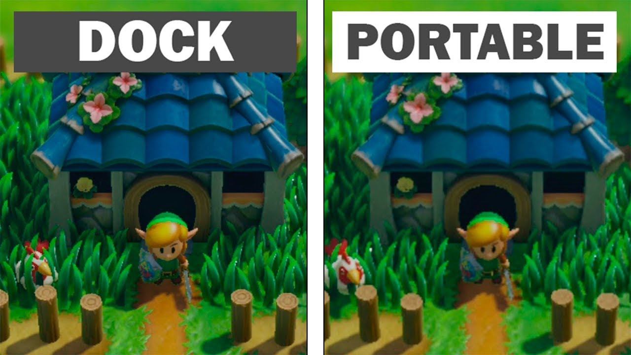 Zelda Link S Awakening Dock Vs Handled Graphics Fps Comparison