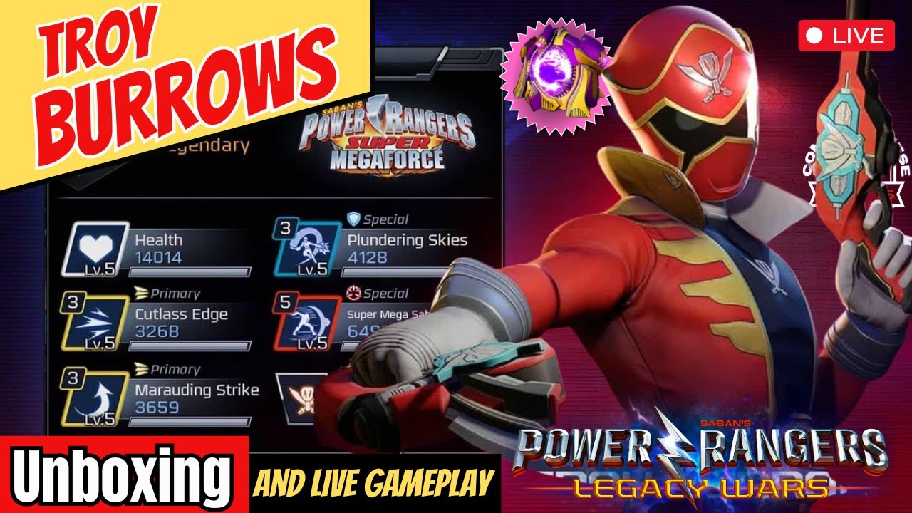 Power Rangers Legacy Wars вљўпёџ Super Megaforce Red Ranger Troy Burrows