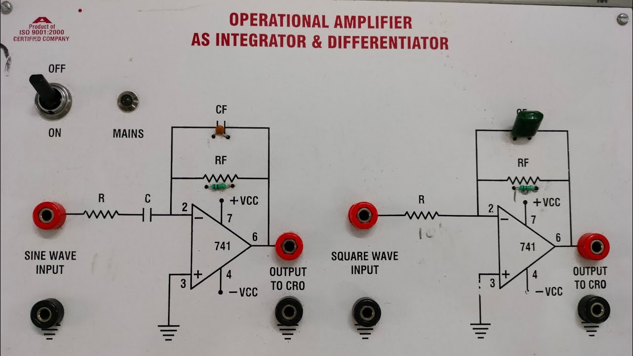 Ic 741 Operational Amplifier In Differentiator Integrator Theory