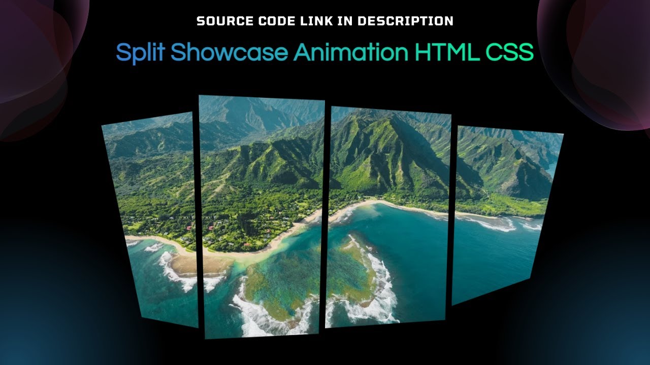 Split Showcase Animation Using Html Css Only Youtube