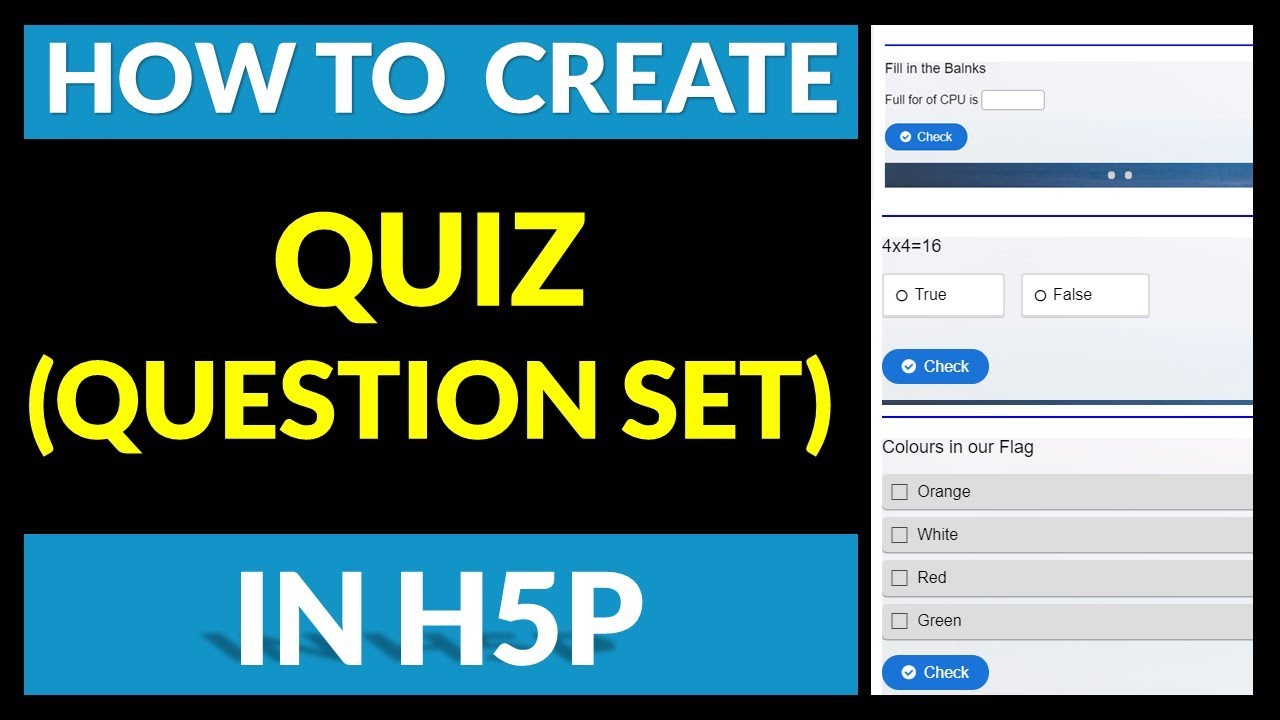 How To Create Quiz Question Set With H5p In Patasala Online Youtube