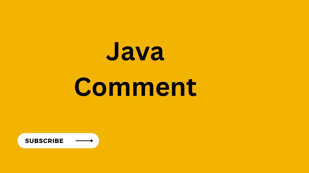 Java Tutorial Java Comment Single Line Multi Line Youtube