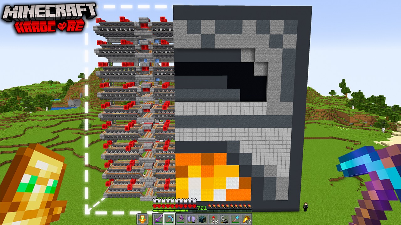 I Build Minecraft S Biggest Furnace Youtube