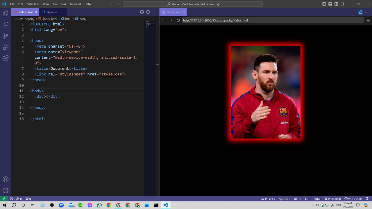 Css Box Shadow In Image Html Css Youtube