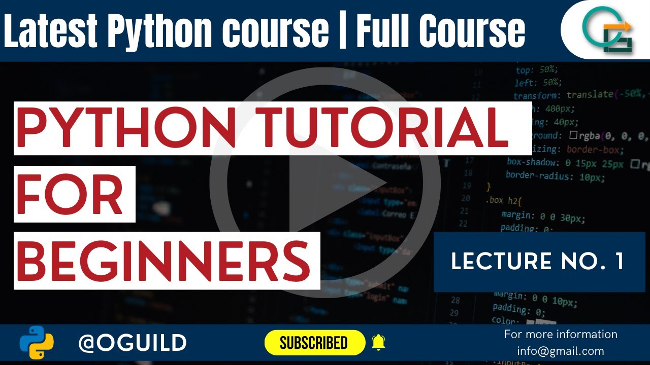 Python Tutorial For Beginners Full Course Lecture No 1 Isoftra