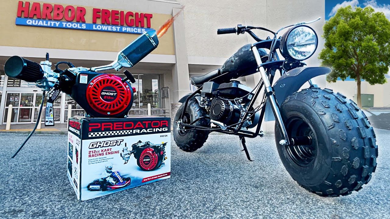 Blown Up Mini Bike Gets A New Motor Predator Ghost 212cc Youtube
