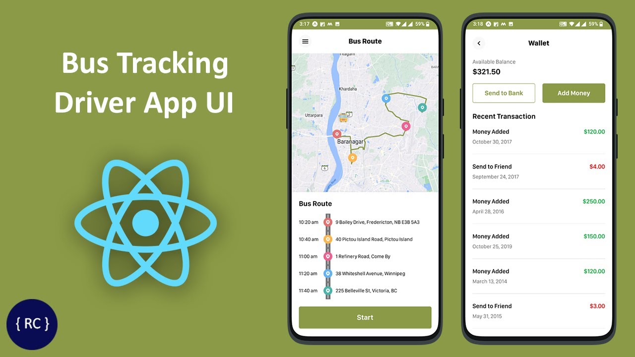 City Bus Tracking Driver App Ui In React Native Catchbus Youtube