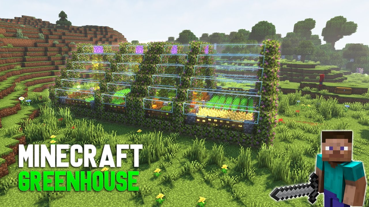 Minecraft How To Build A Greenhouse Youtube
