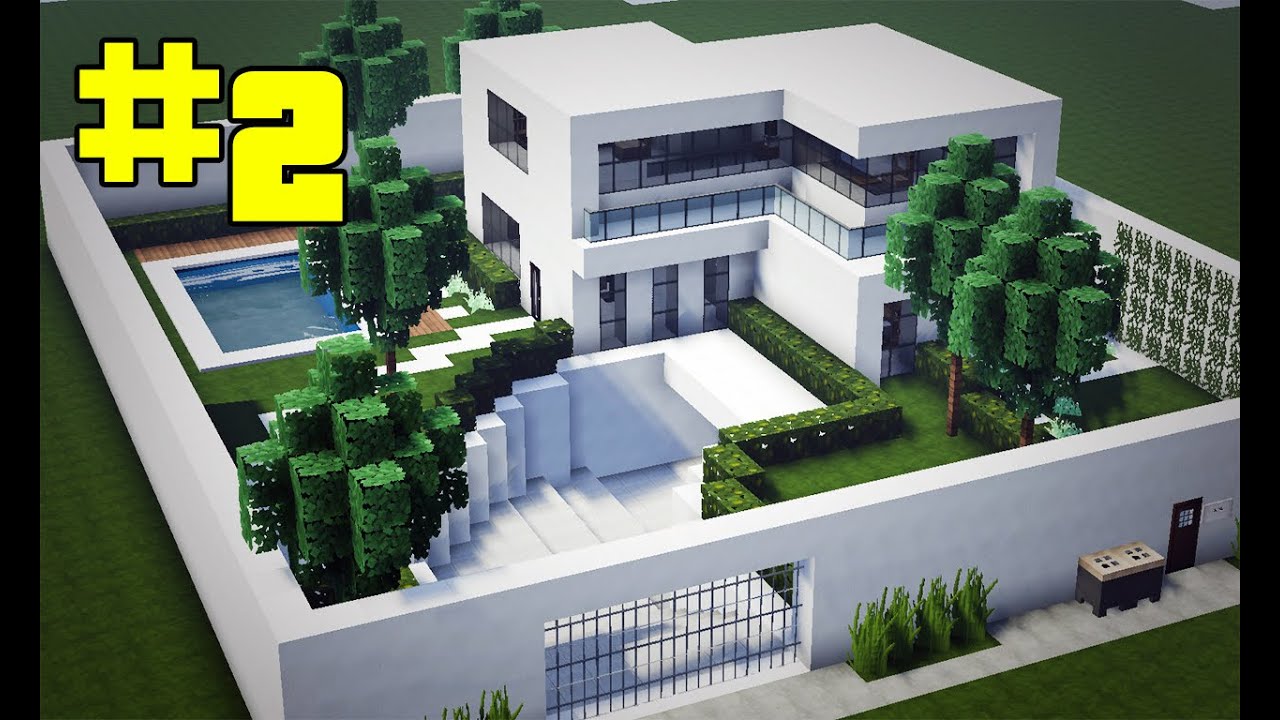 Minecraft Tutorial Casa Moderna Completa Mobília Youtube