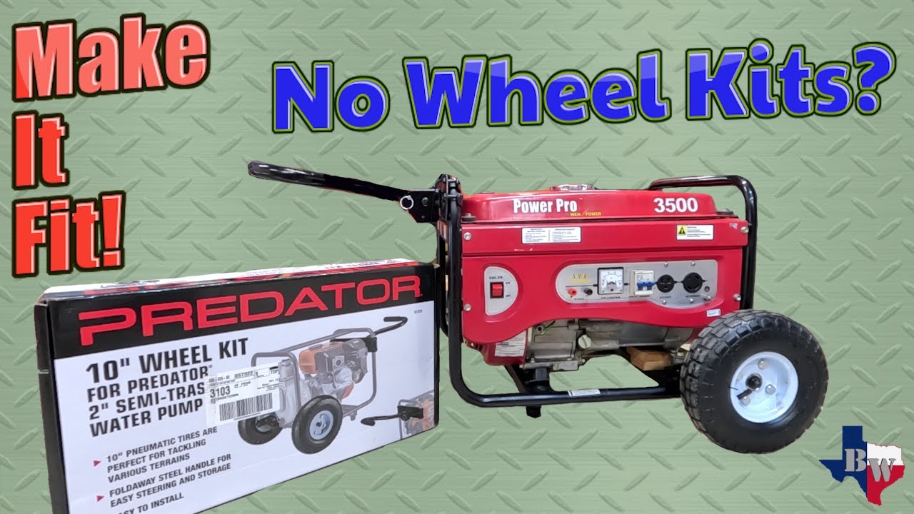 Retrofitting A Generator Wheel Kit From Harbor Freight Youtube