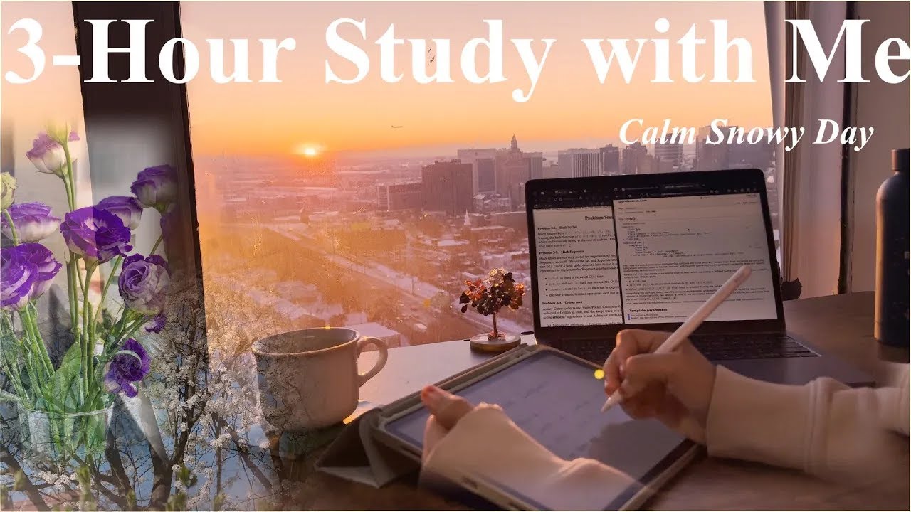3 Hours Study With Me Sunrise View Calm Motivating Environment