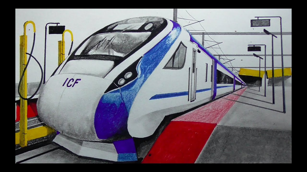 Train Drawing Tutorial Vande Bharat Express 47 Off