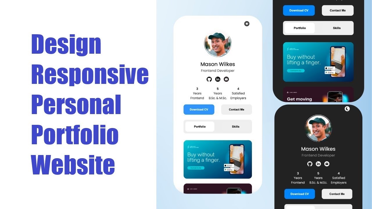 How To Design Responsive Personal Portfolio Website Using Html Css And