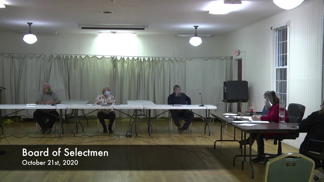 Board Of Selectmen 10 21 2020 Youtube