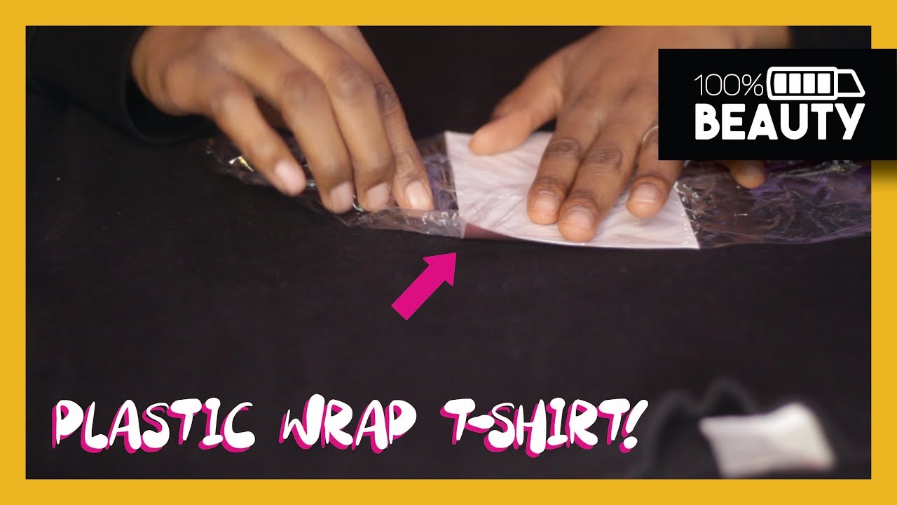 Printing On A T Shirt Using Plastic Wrap Does It Work Tik Tok