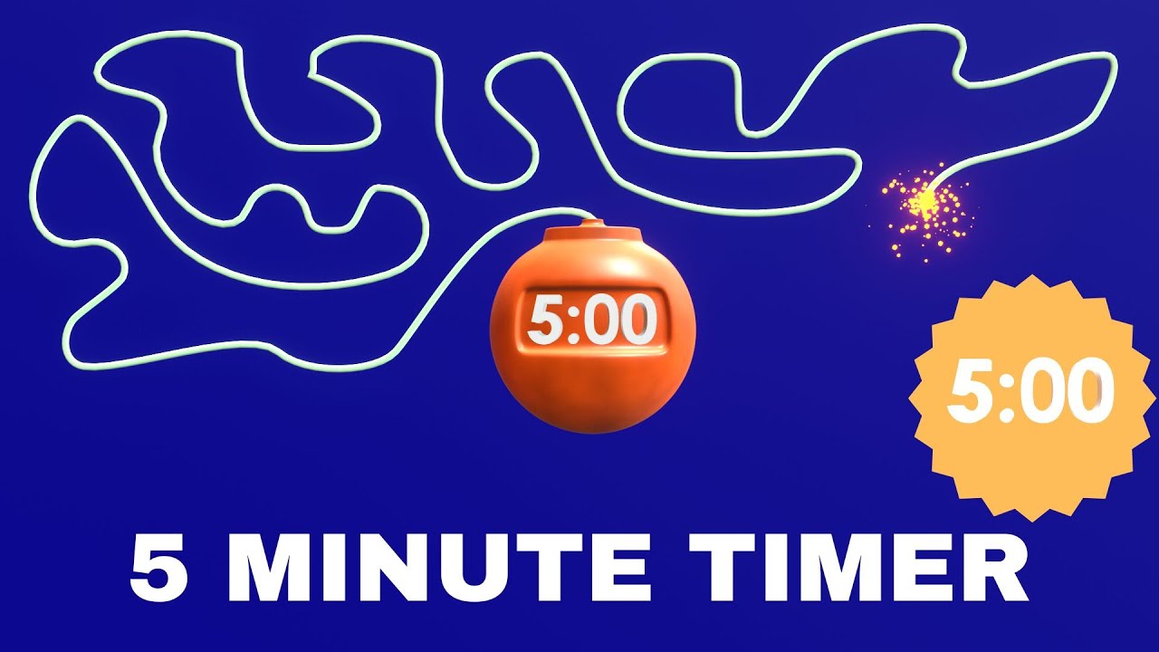 5 Minute Timer Five Minute Timer Timer 5 Minutes Youtube