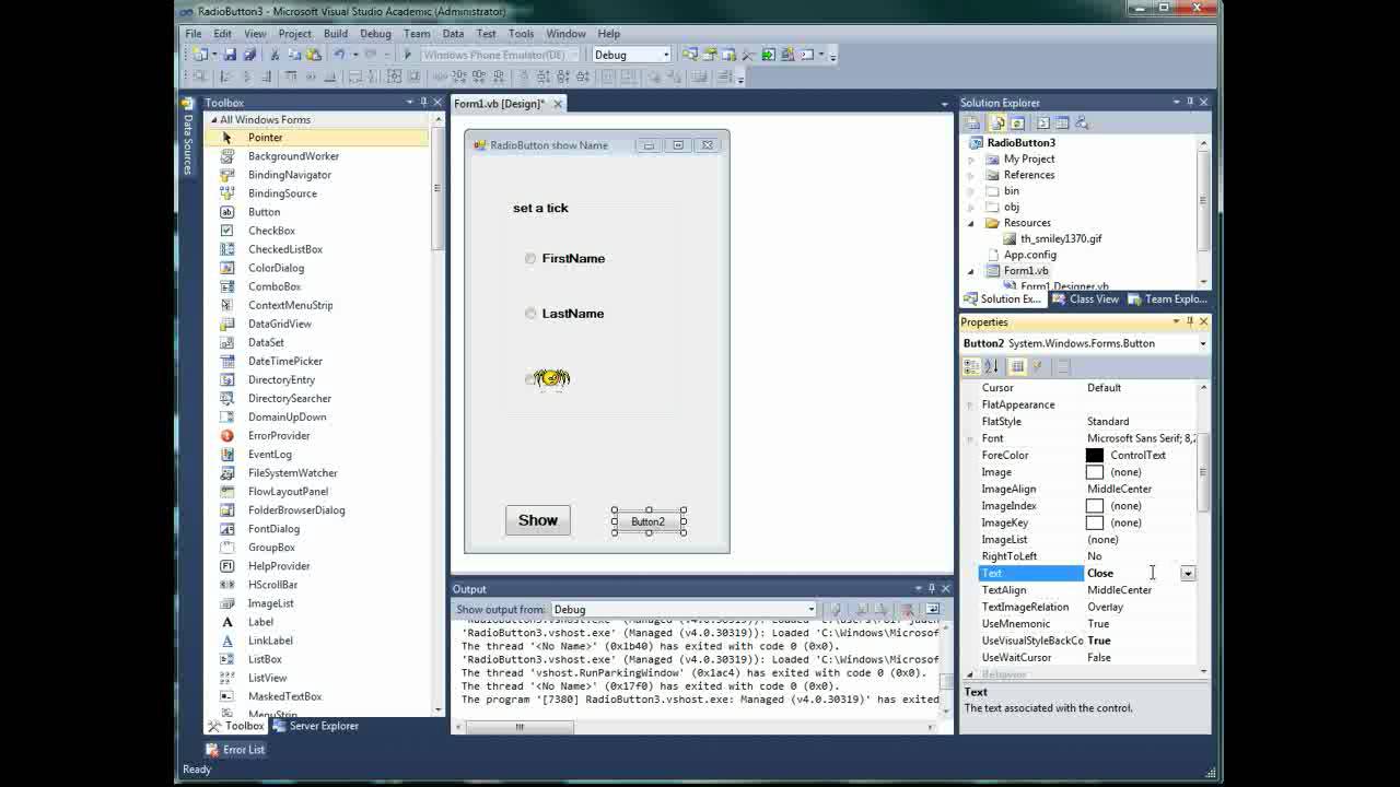 Visual Basic Radiobutton Youtube