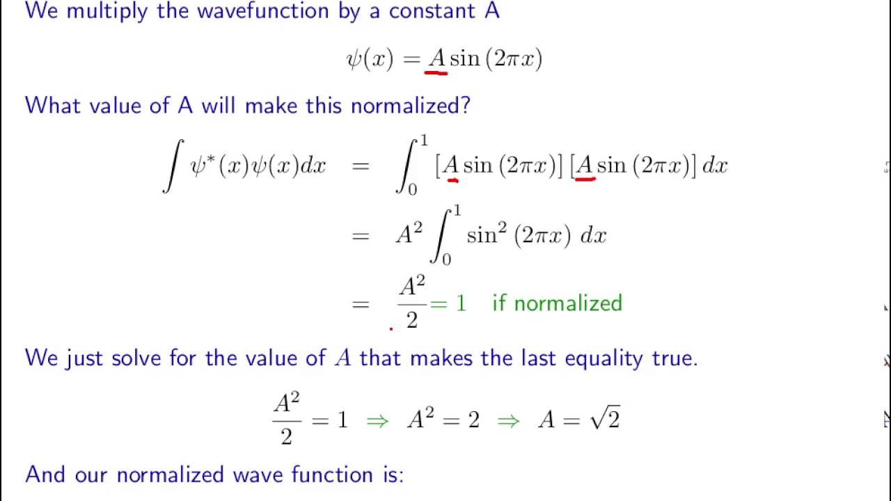 Normalization Formula