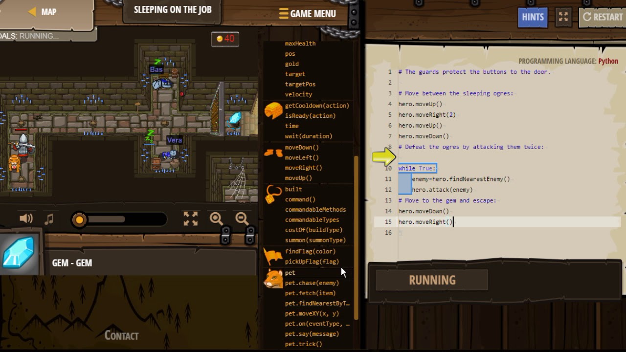 Codecombat Python Solution Kithgard Dungeon Youtube