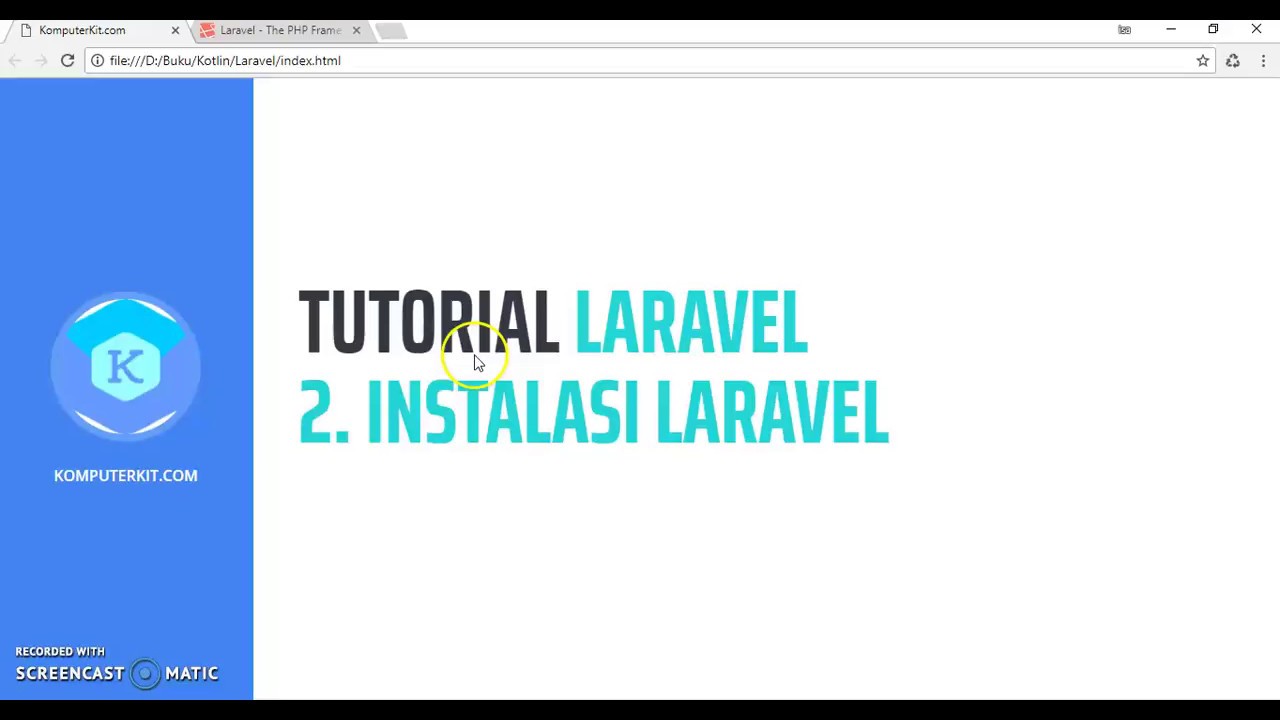 Tutorial Laravel 2 Instalasi Laravel Youtube
