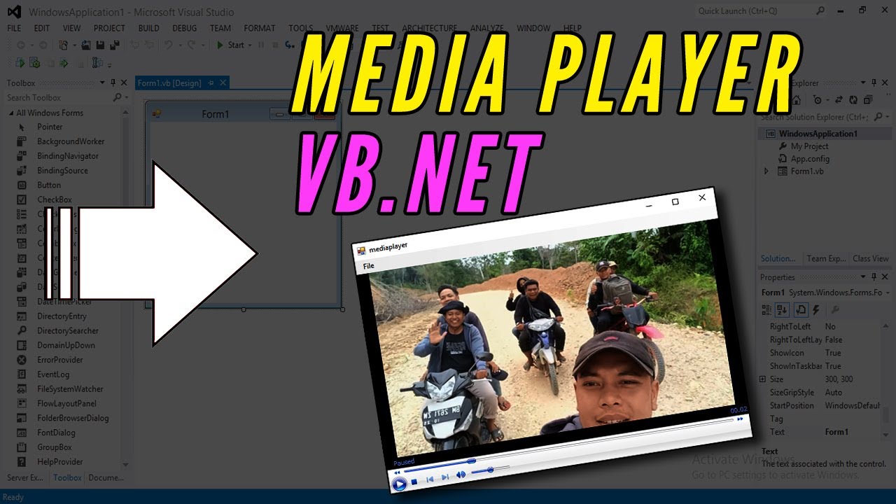 Membuat Aplikasi Media Player Sederhana Di Vb Net Tutorial Vb Net