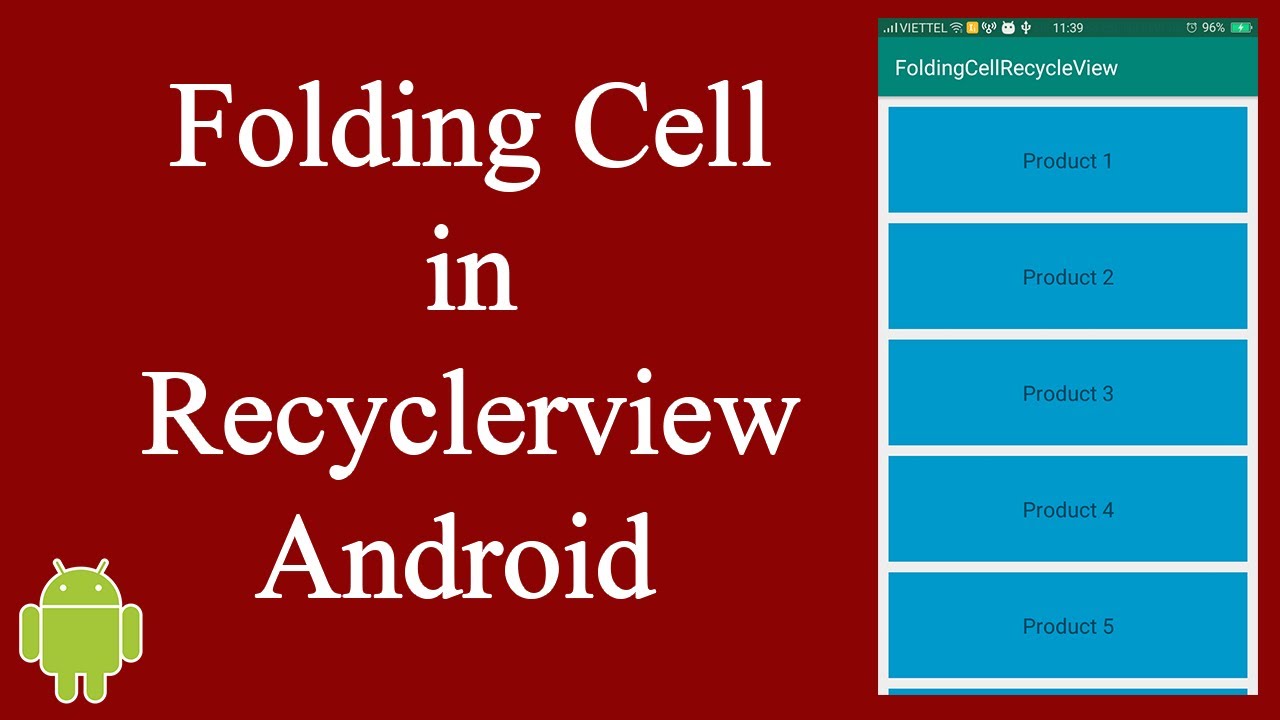 How To Use Folding Cell In Recyclerview Android Android Animations