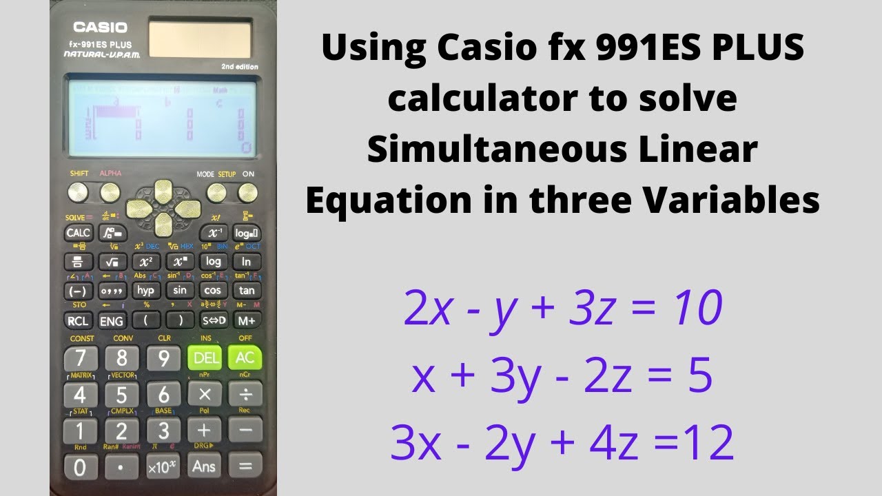 Combination Using The Calculator Casio Fx991es