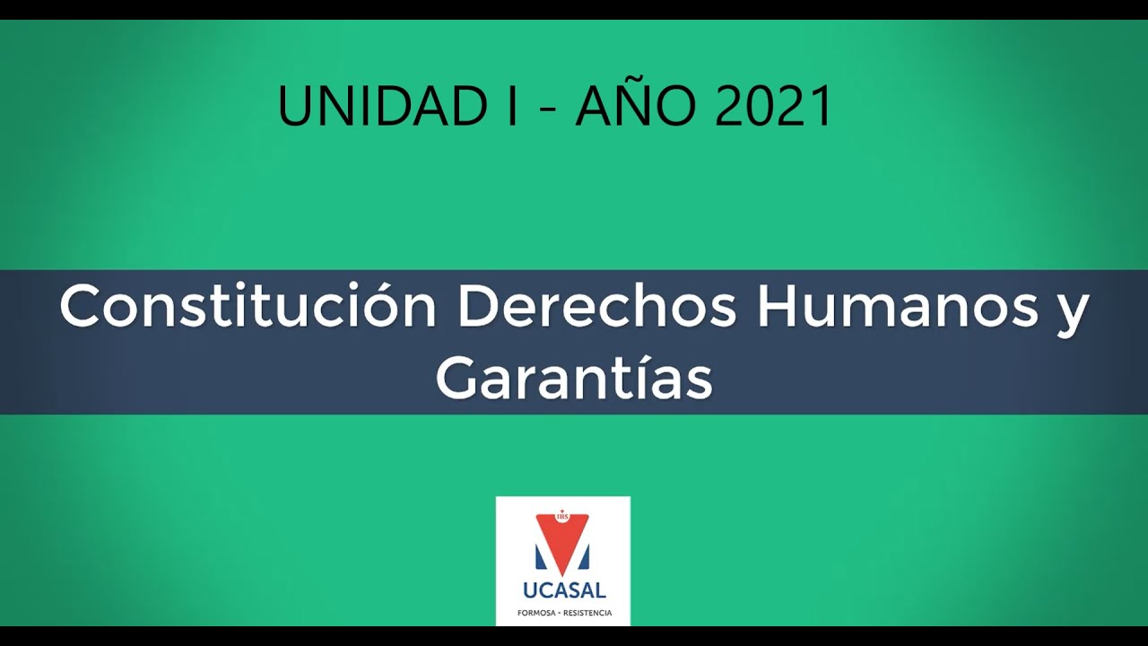 Constitución Derechos Humanos Y Garantías Youtube