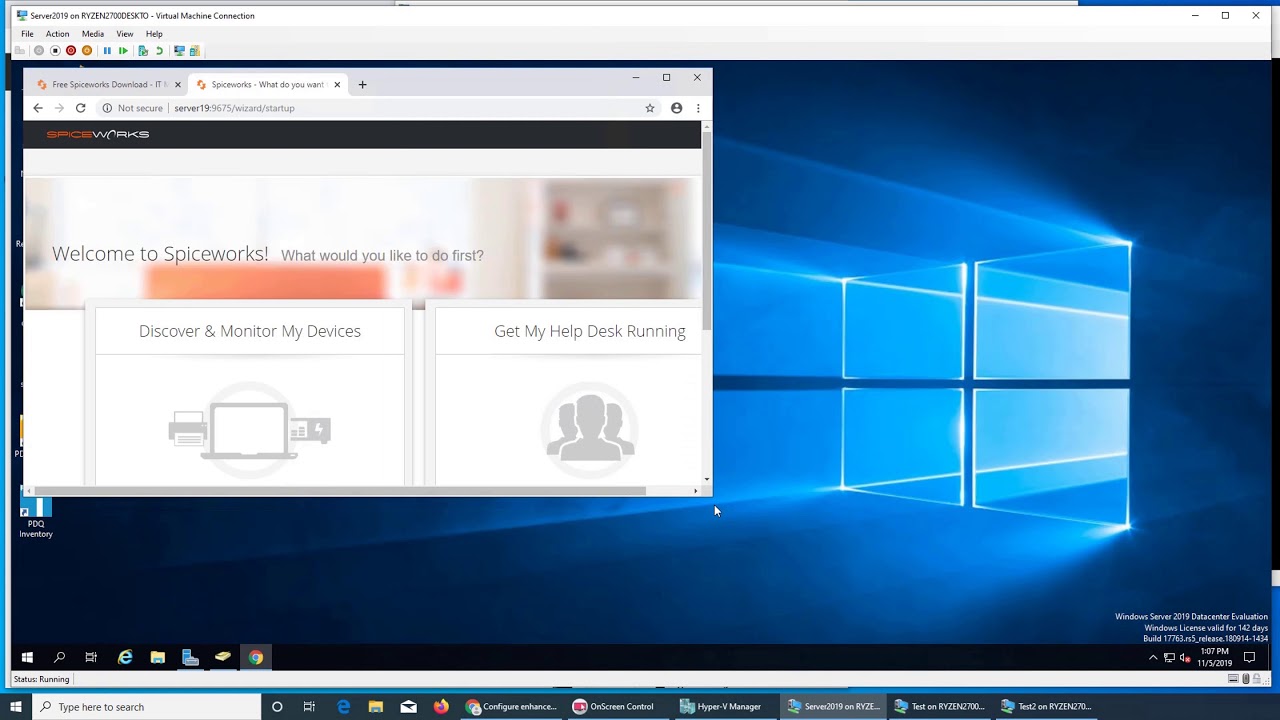 Installing Spiceworks Inventory First Run Youtube
