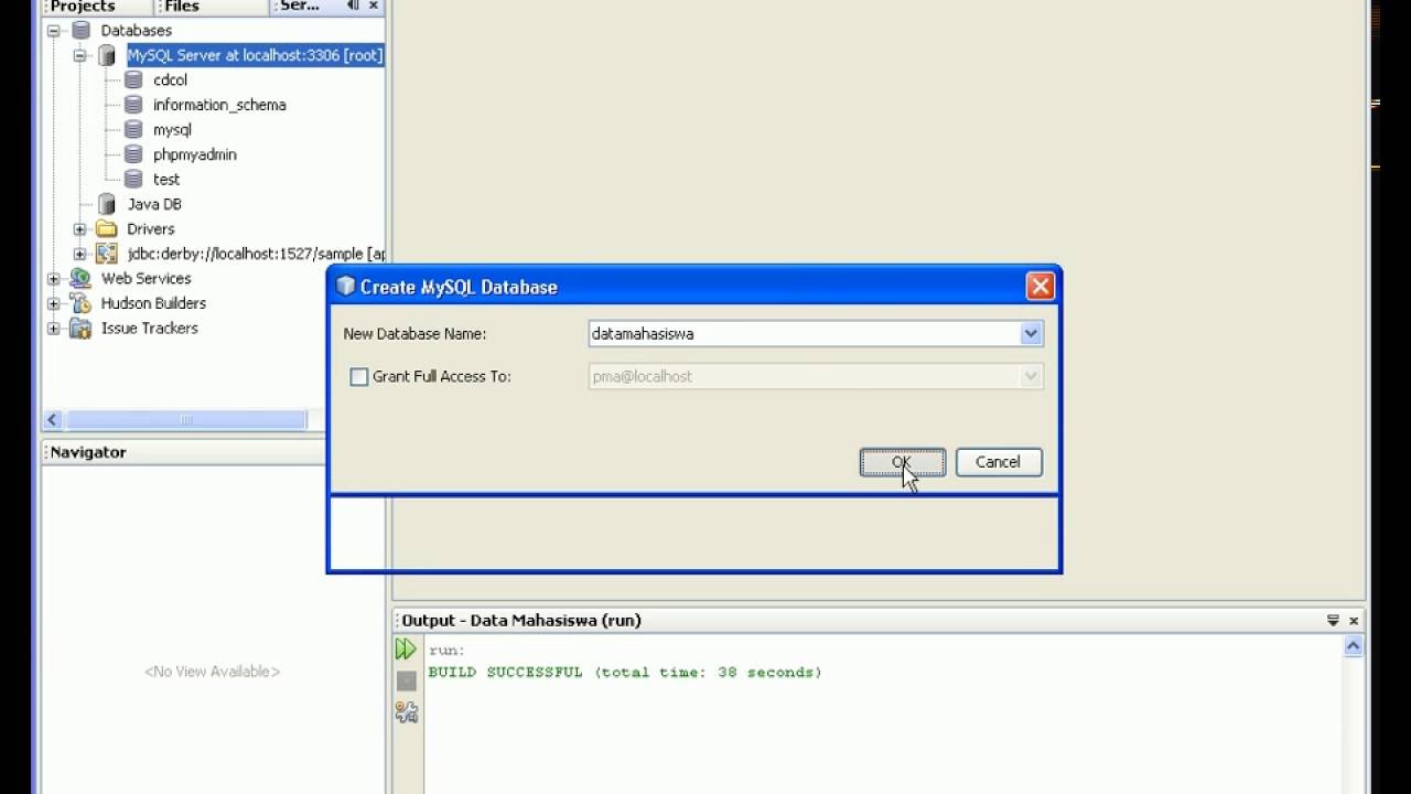 Pembuatan Database Mysql Menggunakan Java Netbeans Part 1 Youtube