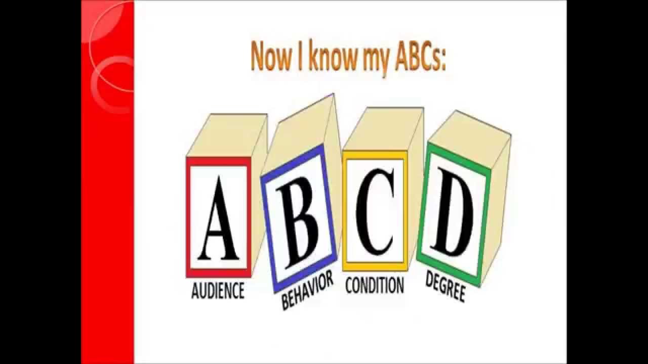 Abcd Method For Learning Objectives