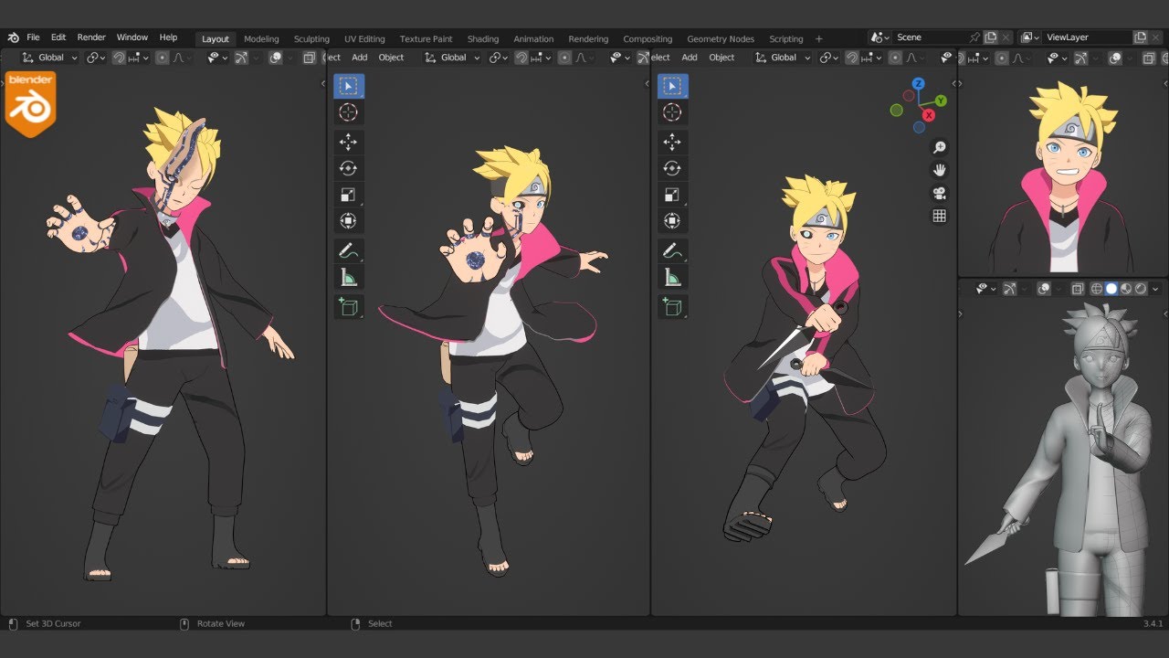 How To Make Anime Character In Blender Timelapse Youtube