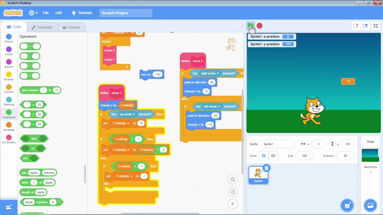Gravity Jumping And Collisions In Scratch A Walk Through Tutorial
