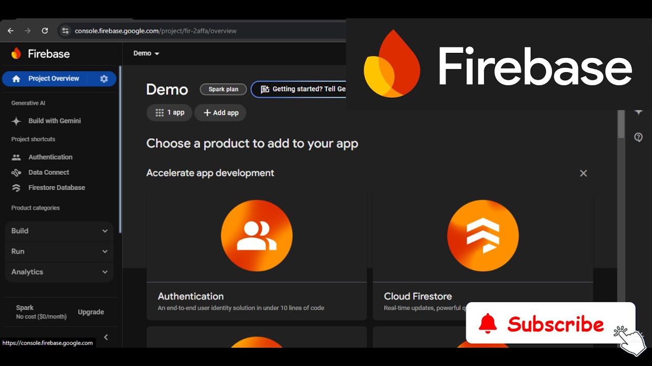 Create Firebase Database Youtube