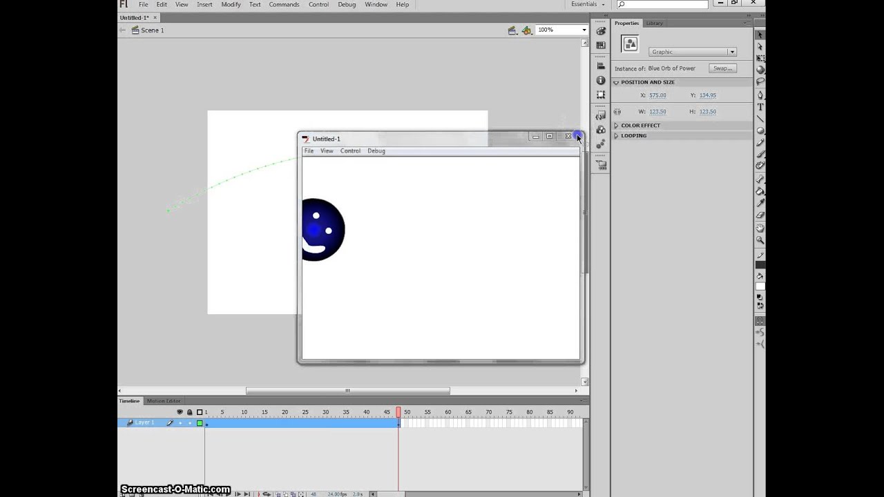 Flash Cs6 Motion Tween Tutorial Youtube