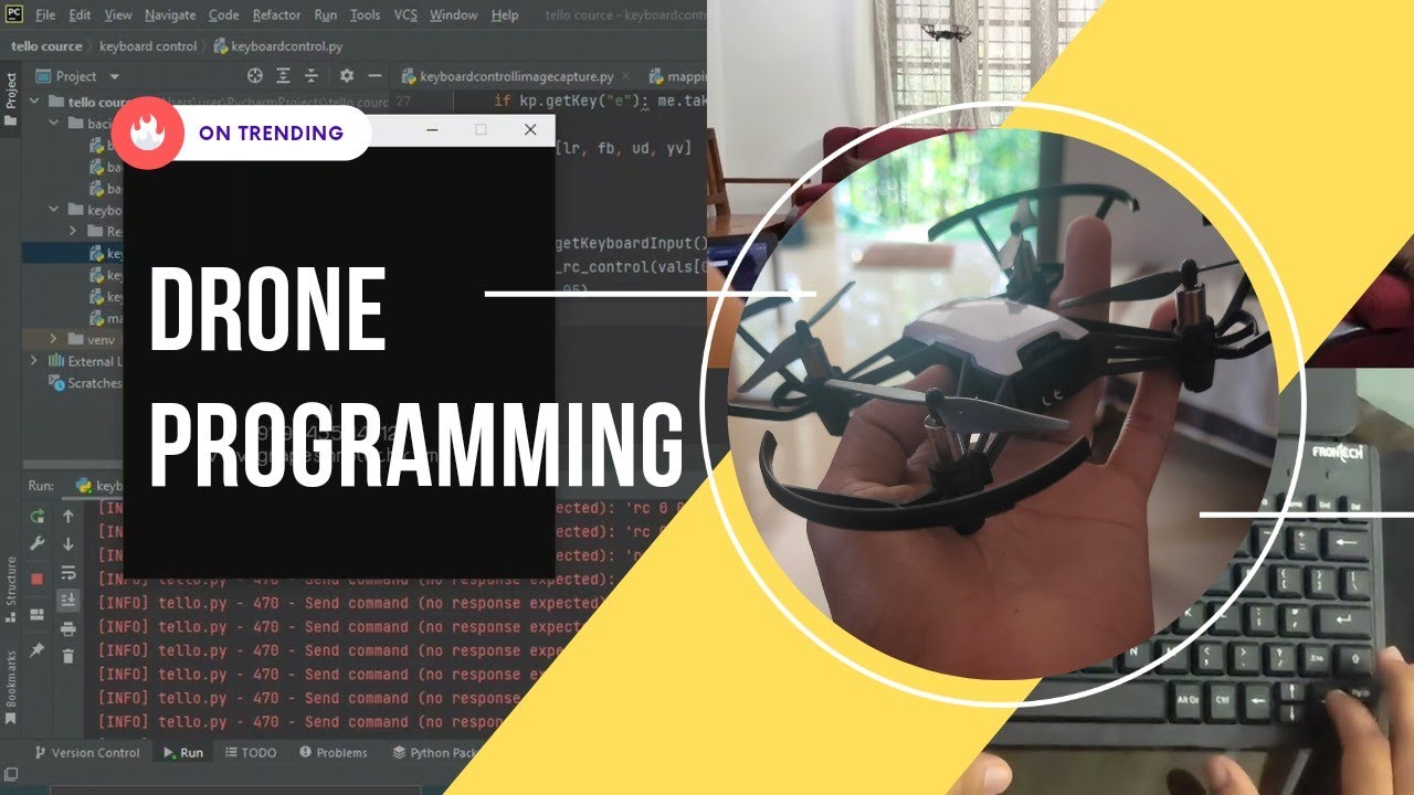 Python Drone Programming Keyboard Control Youtube