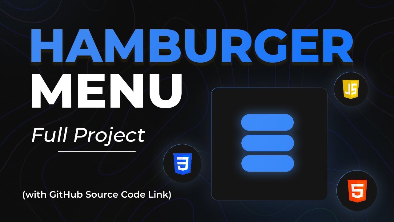 How To Make Responsive Website Animated Hamburger Menu Hamburger Menu